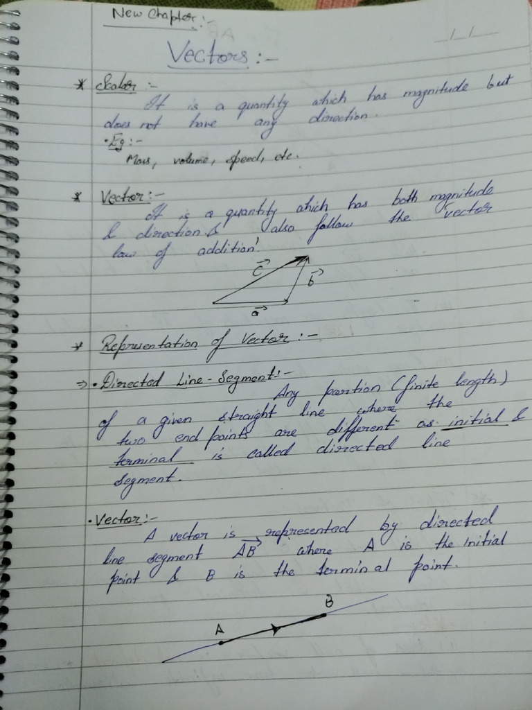 Vectors notes | PDF