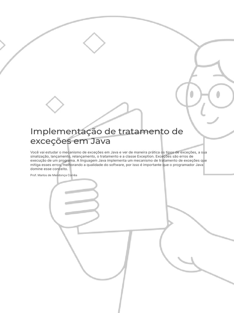 Implementação De Tratamento De Exceções Em Java Pdf Linguagem De Programação Classe