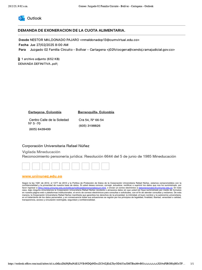 01 Demanda | PDF | Mandato | Demanda judicial
