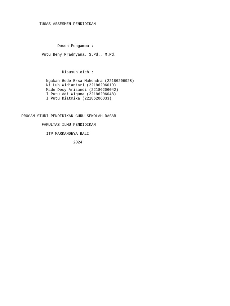 KISI KISI SOAL Kurikulum Merdeka | PDF