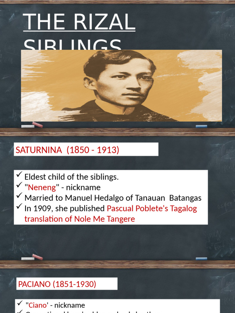 Rizal Siblings | PDF | Southeast Asia | Philippines–Spain Relations