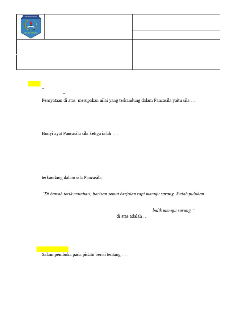 Soal PTS Kelas 6 Tema 7 | PDF