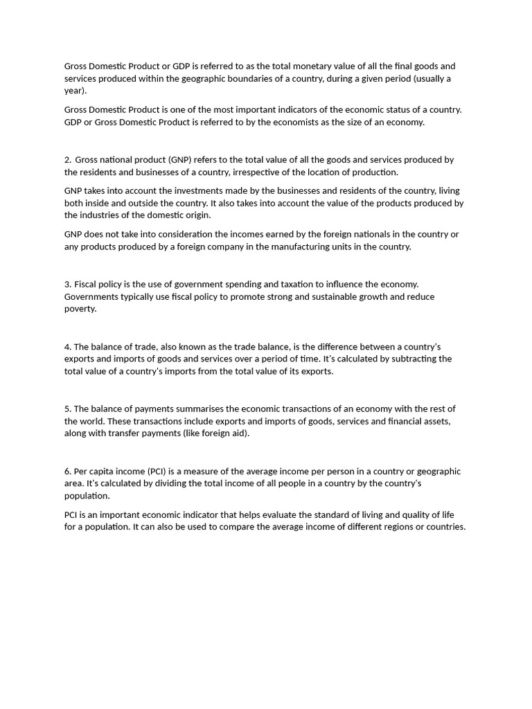 GDP, GNP | PDF