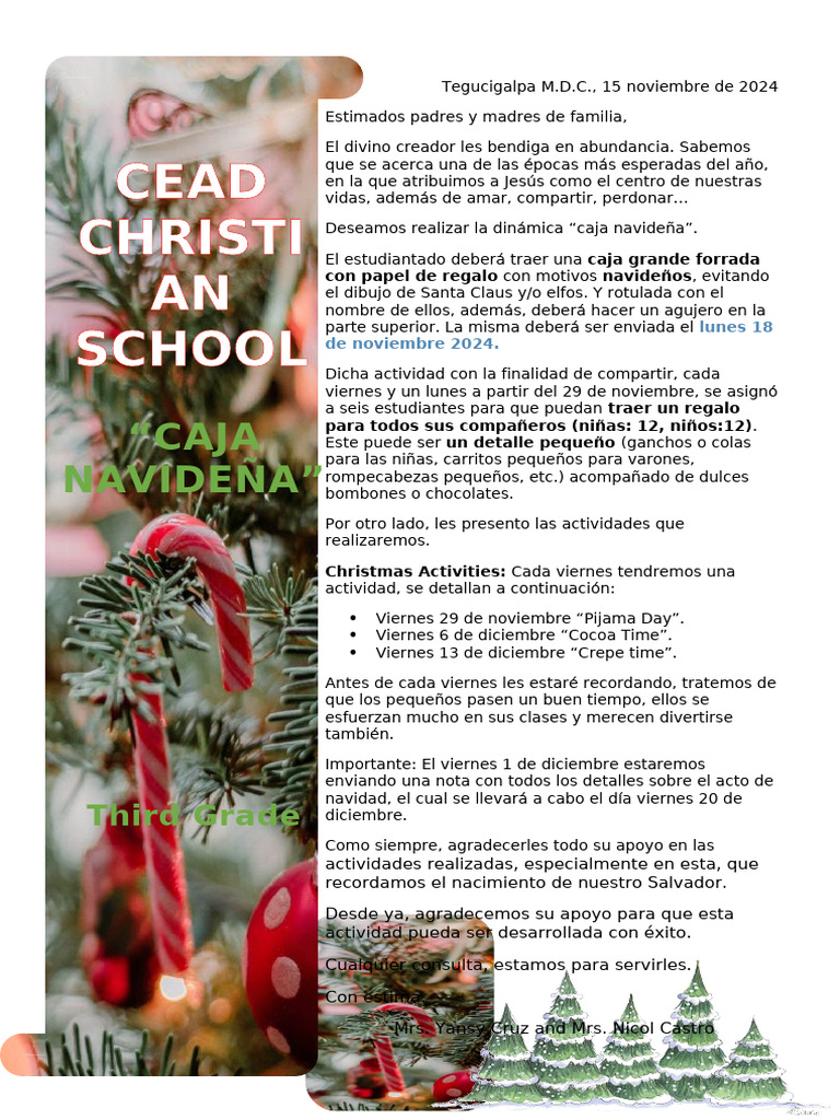 Christmas Activities 3A | PDF | Navidad | Días festivos