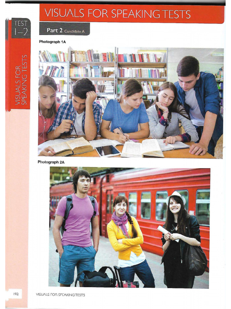 Test 1 Part 2 - Speaking - Pearson B1 | PDF