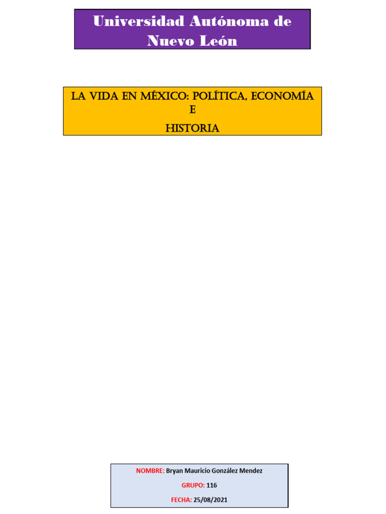 Vida en Mexico - Semana3 - BMGM | PDF