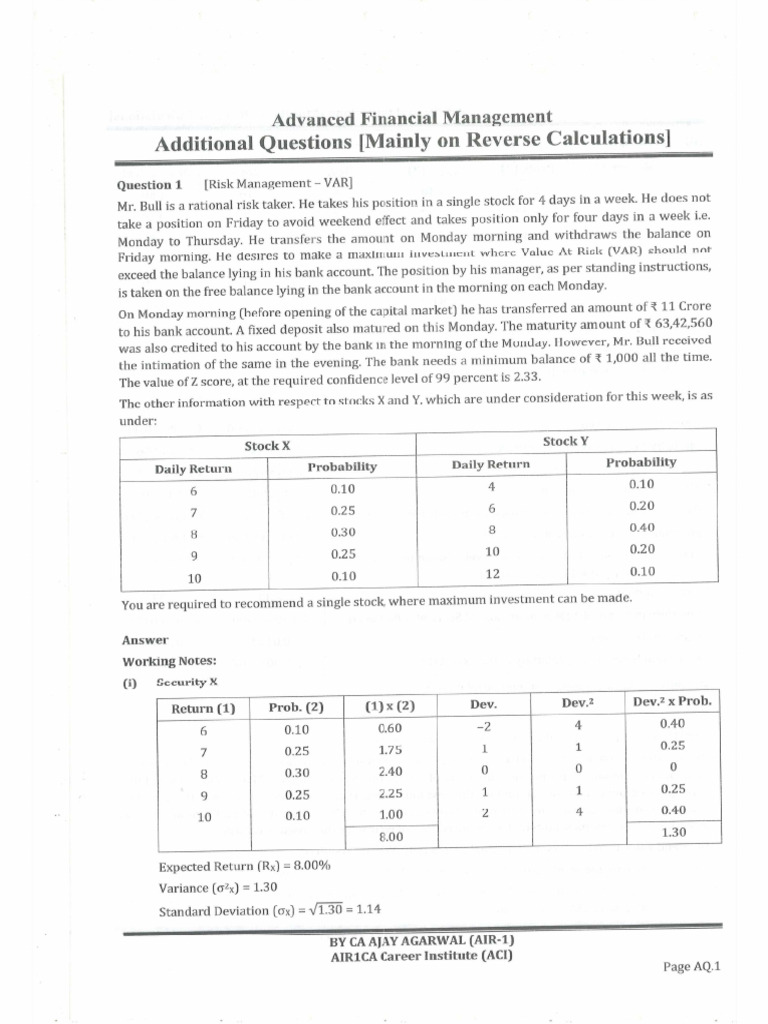 Reverse Calculation | PDF