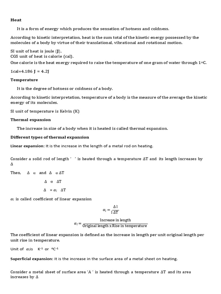 Thermal Properties of Matter | PDF | Thermal Expansion | Heat
