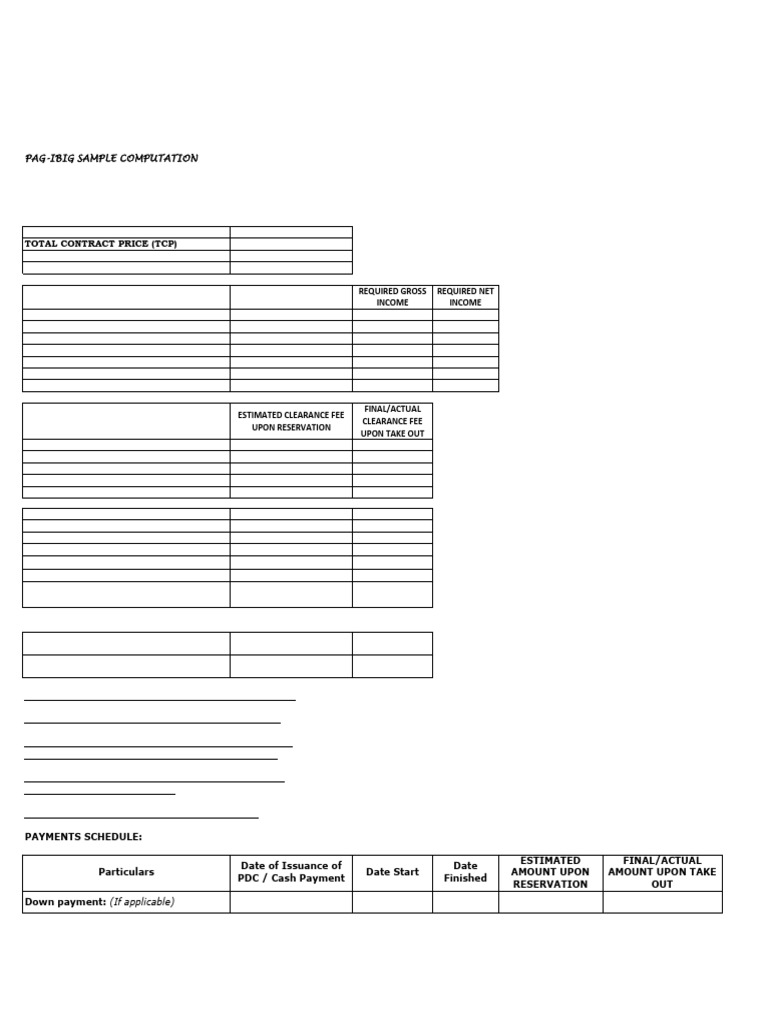Gate 2 Envira Pag Ibig Sample Computation BLK 2 and 4 Regular Unit 50 SQM | PDF | Fee | Revenue