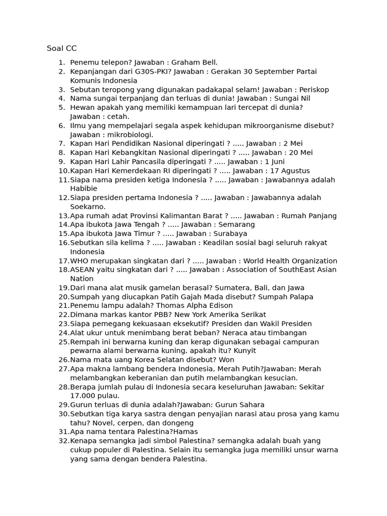 soal cc | PDF