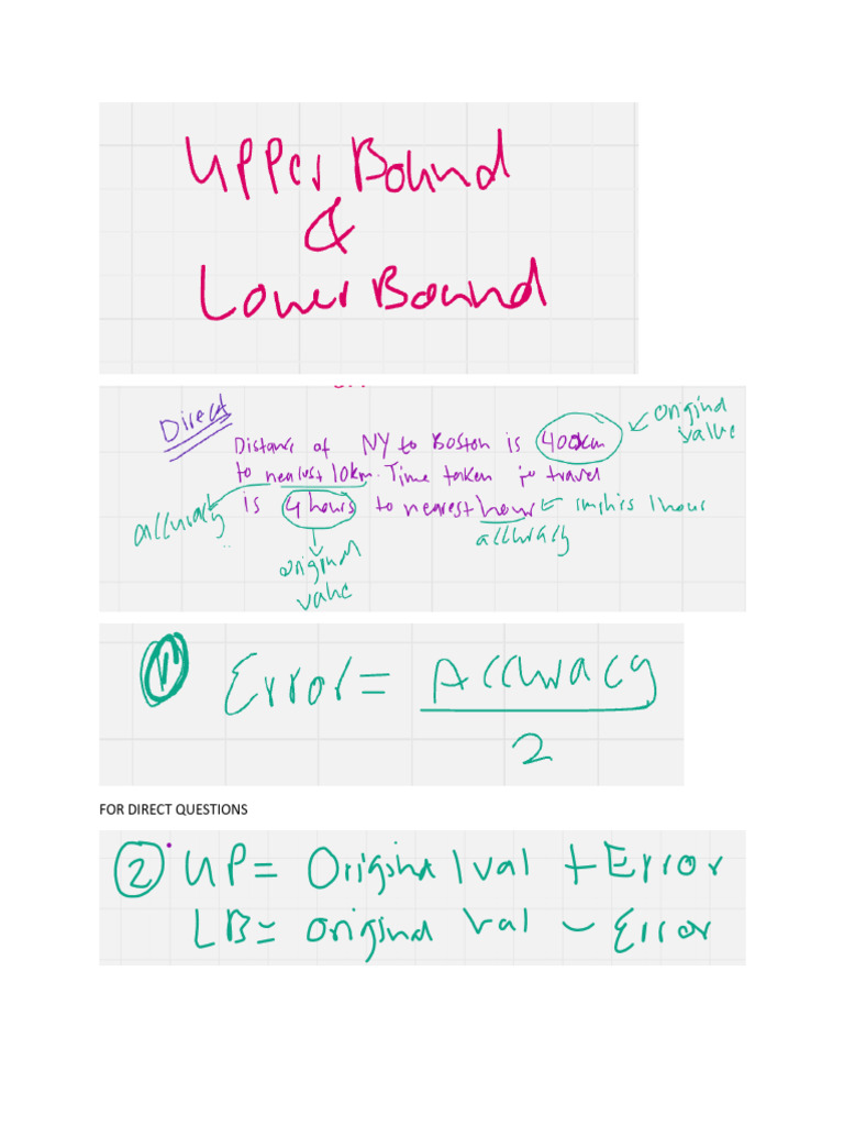Upper Bound and Lower Bound | PDF