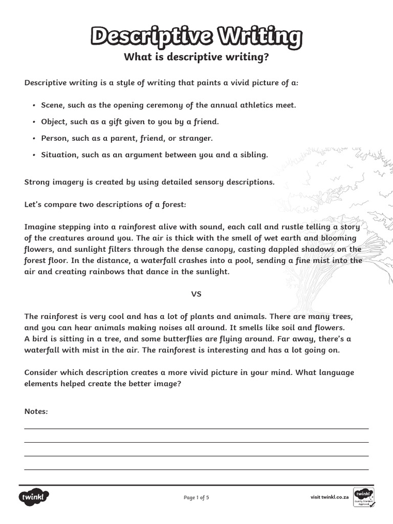 za-hl-1730284698-descriptive-writing-worksheet_ver_1 | PDF | Rainforest