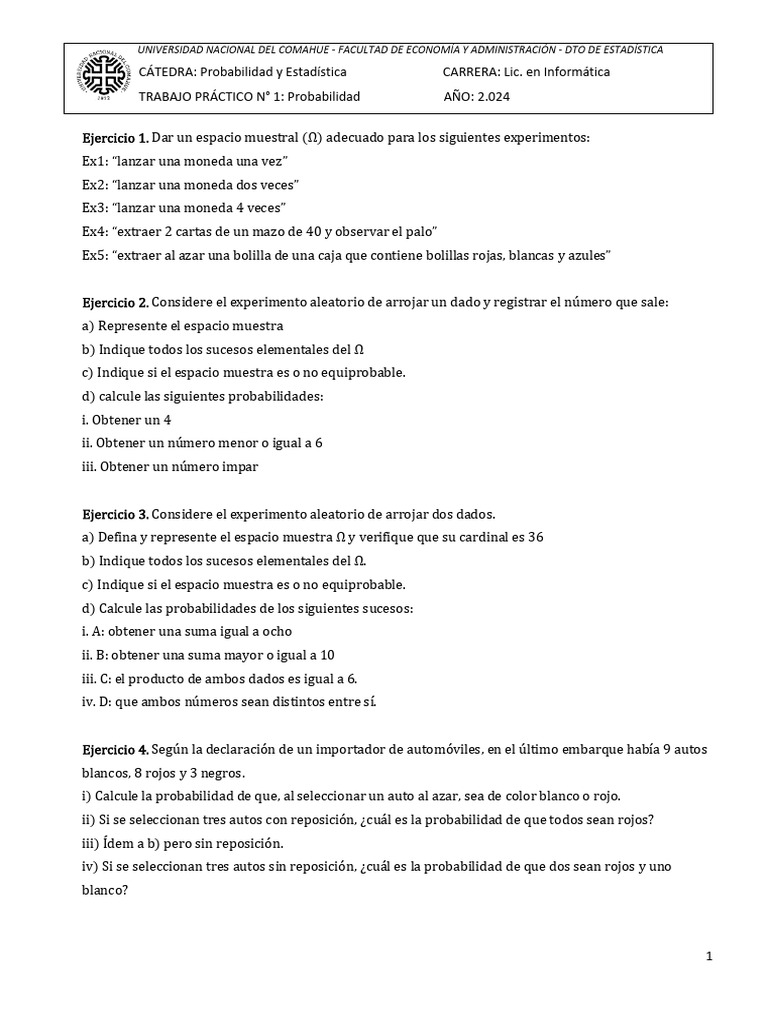 TP1 Informática 2024 - 250311 - 192516 | PDF | Probabilidad | Matemáticas Aplicadas