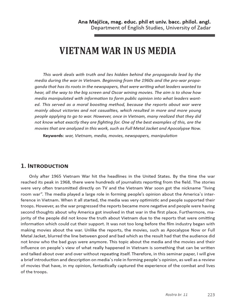 Media Manipulation in Vietnam War | PDF