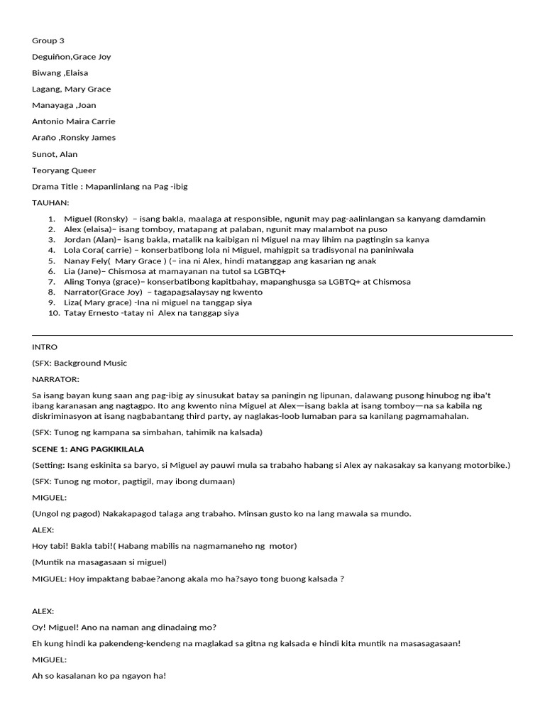 ROLE-PLAY-SCRIPT-GRP.3 | PDF