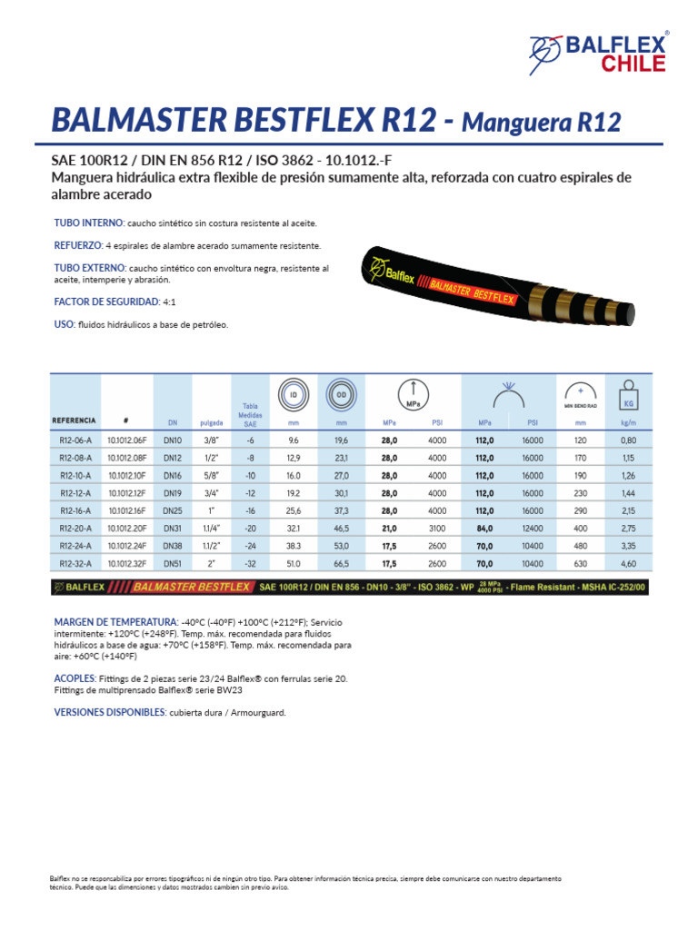 FICHA TECNICA BALMASTER BESTFLEX R12.cleaned | PDF