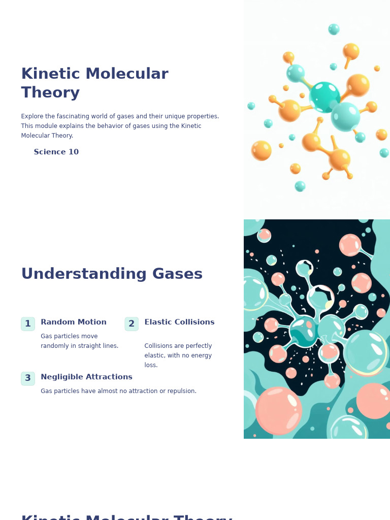 Kinetic Molecular Theory of Gases | PDF | Gases | Physical Sciences