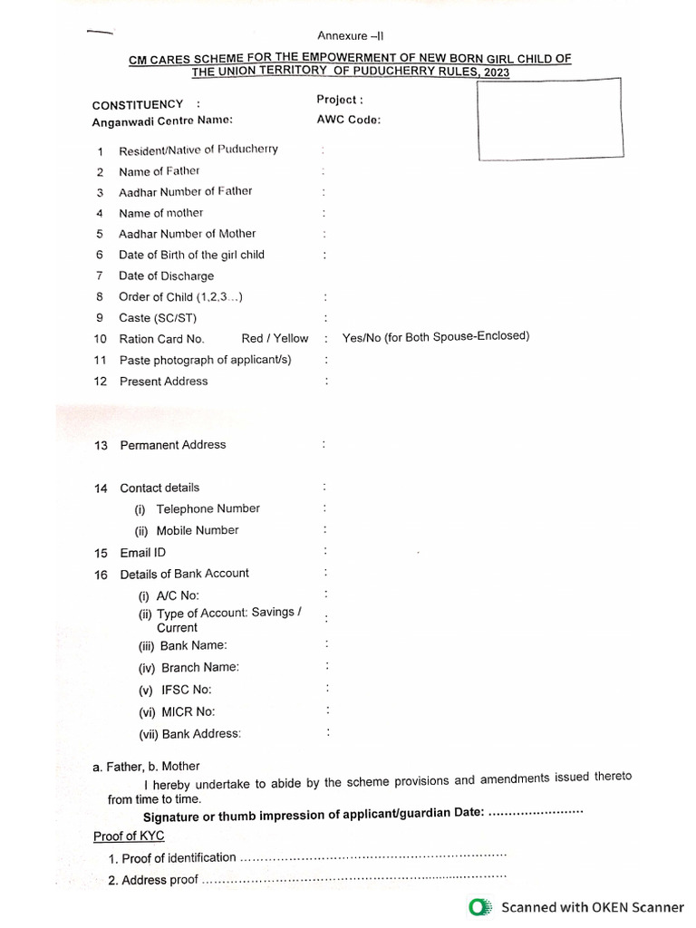 CM Scheme 50000 Girl Child | PDF