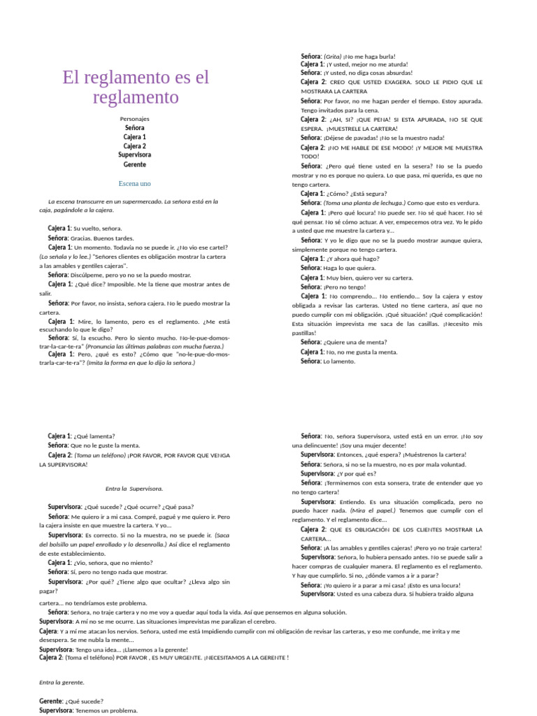 El Reglamento Es El Reglamento | PDF