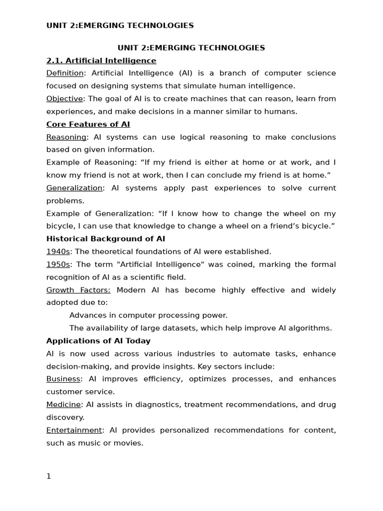 Understanding Emerging Technologies: AI, AR, VR | PDF | Augmented ...