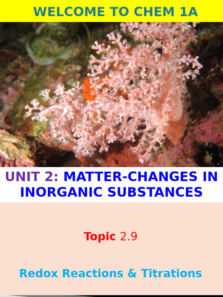 Redox Reactions and Titrations Guide | PDF | Redox | Chemical Reactions