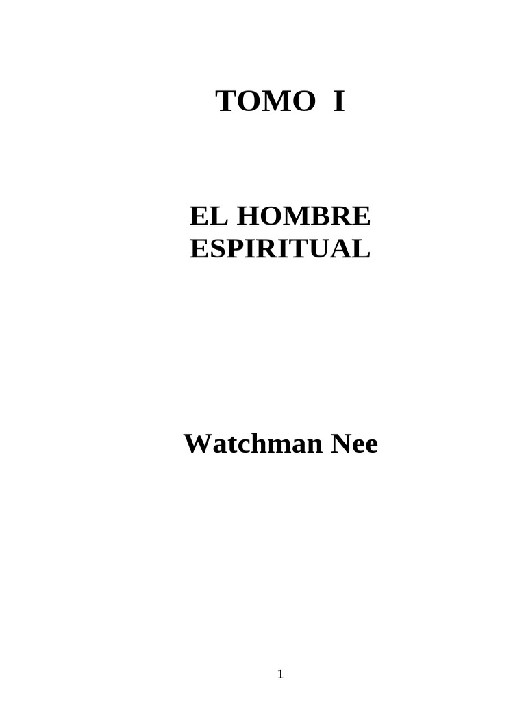 El Hombre - Tomo I | PDF | Alma | Verdad