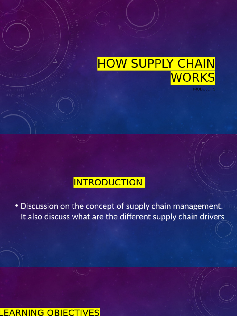 How Supply Chain Works | PDF | Inventory | Supply Chain Management