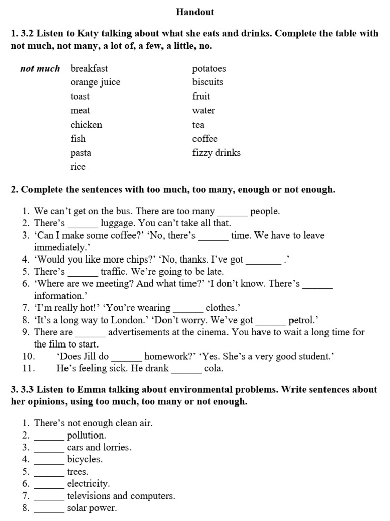 Quantifiers - Handout | PDF | Drink Quantifiers - Handout | PDF | Drink