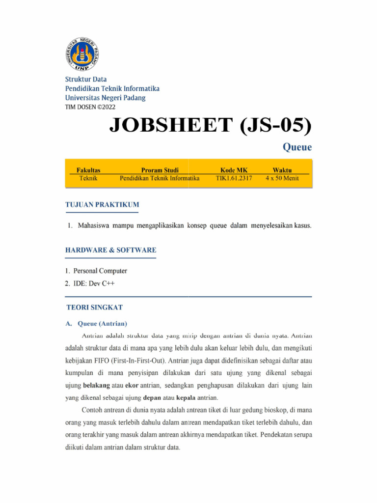 JS-05 Queue. | PDF