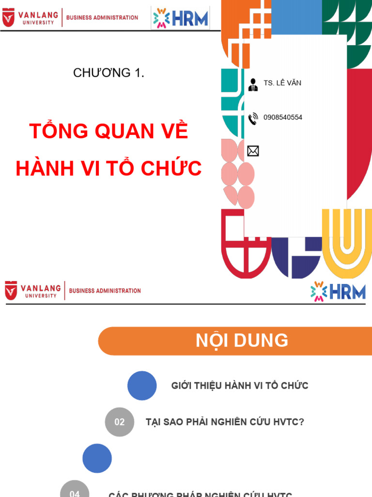 CHAPTER 1 - TỔNG QUAN VỀ HÀNH VI TỔ CHỨC | PDF