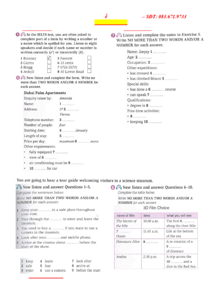 Listening Handout 2 | PDF