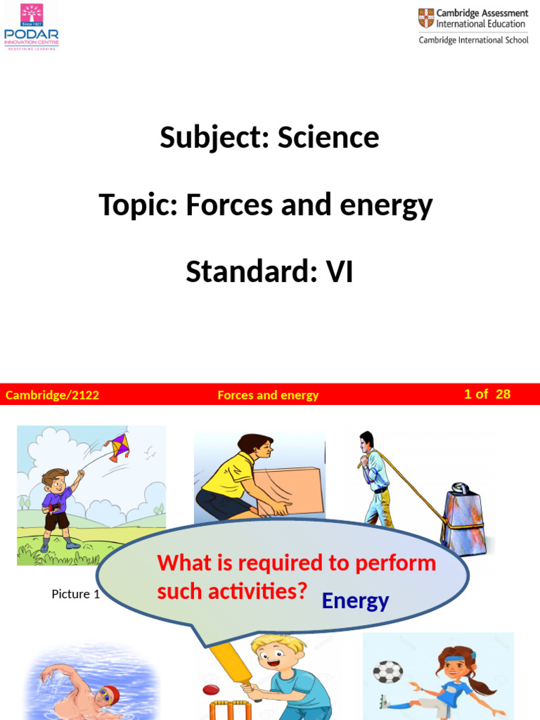 Cambridge - VI - Phy - Unit 3.5 - 3.7 - Forces and Energy | PDF | Potential Energy | Force