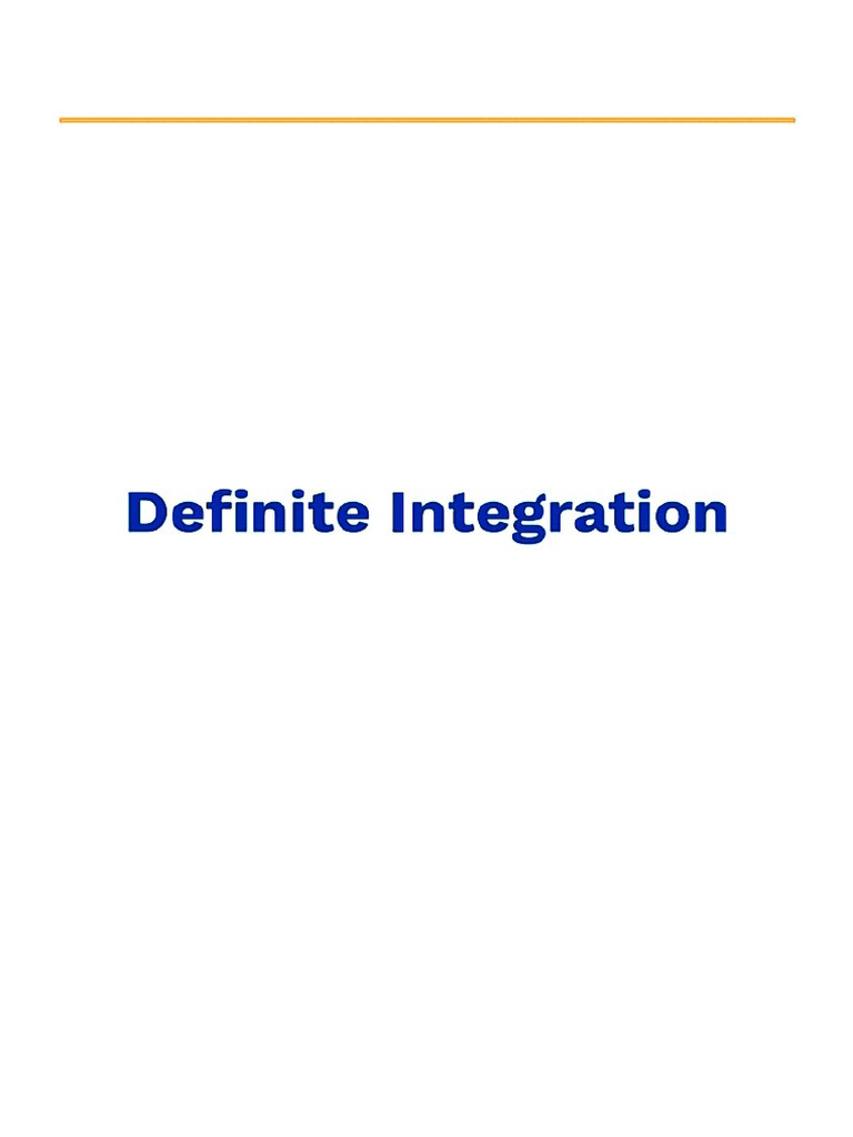 Definite Integration | PDF