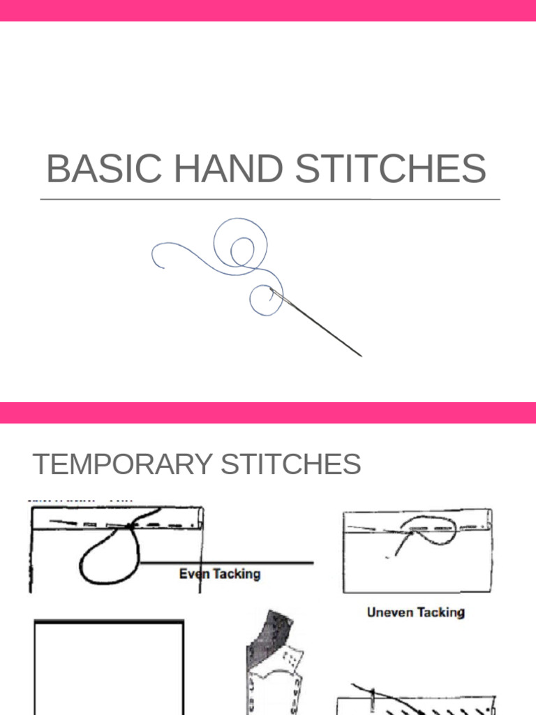 Chapter 5-Basic Hand Stitches | PDF | Textile Arts | Sewing