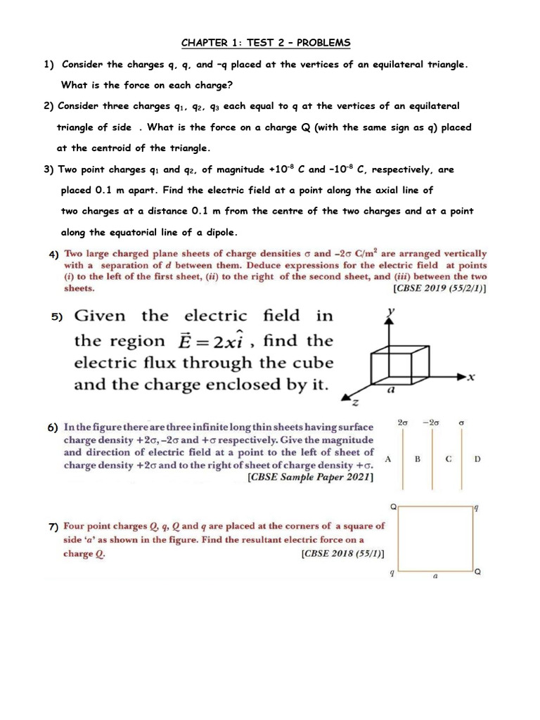 Electric Forces in Triangle Configurations | PDF