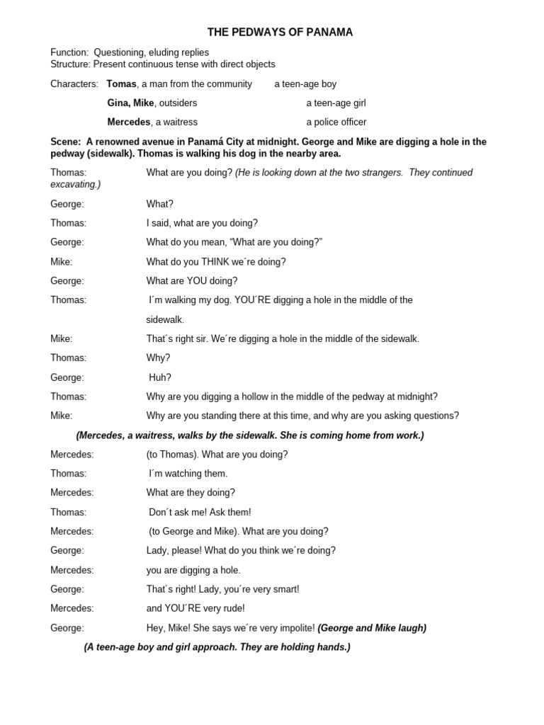 ACTING & DIALOG PRESENT CONT | PDF