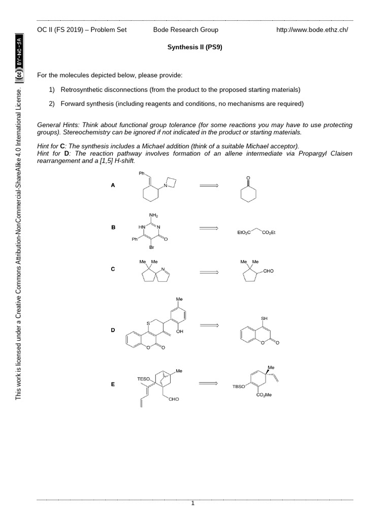 OCII PS FS2019 Synthesis2 PS9 Cc | PDF