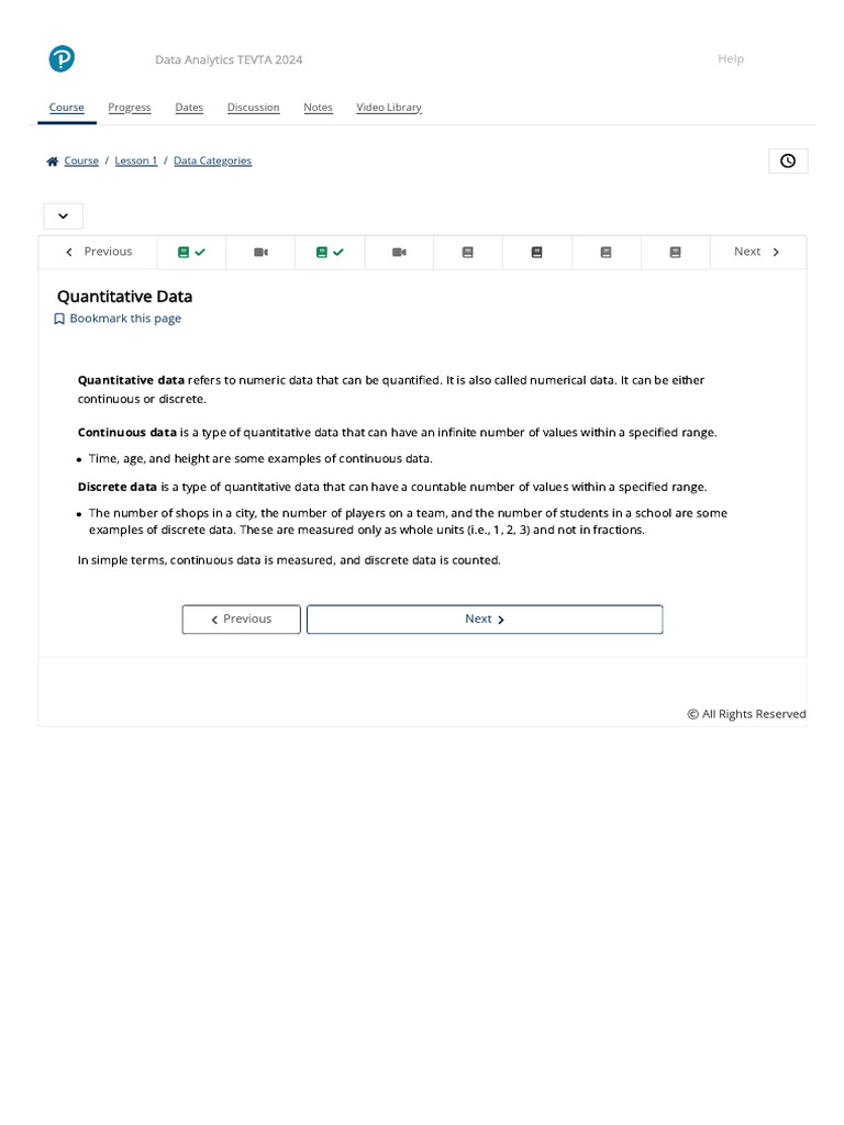 Data Categories -5_ Lesson 1 _ Data Analytics TEVTA 2024 _ certiportlearning | PDF