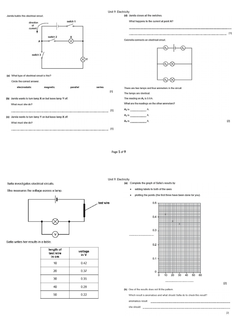 Unit 9 Circuits 02 QP - Student | PDF