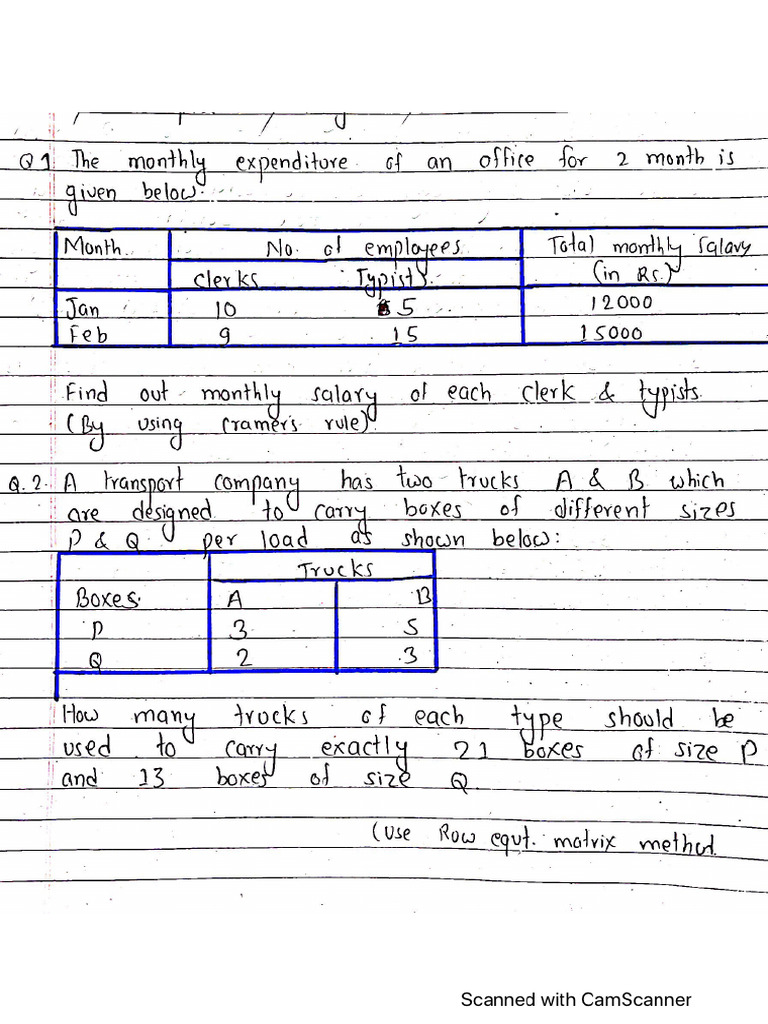 Matrix Word Problem | PDF