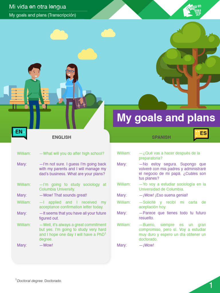 M S3 My Goals | PDF | Grabación de sonido