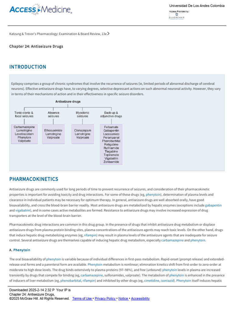 Chapter 24 - Antiseizure Drugs | PDF | Inhibitory Postsynaptic Potential | Chemical Synapse