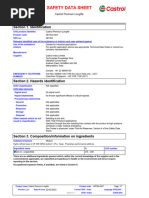 Castrol MSDS | PDF | Occupational Safety And Health | Safety