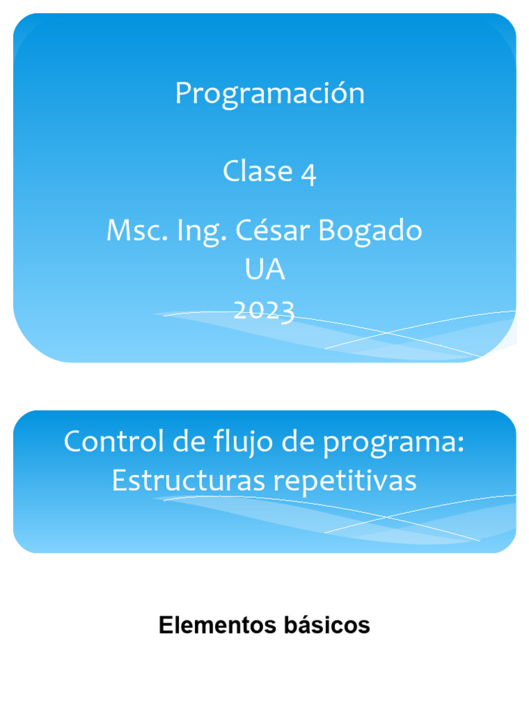Estructuras de Control en Programación | PDF | Flujo de control ...