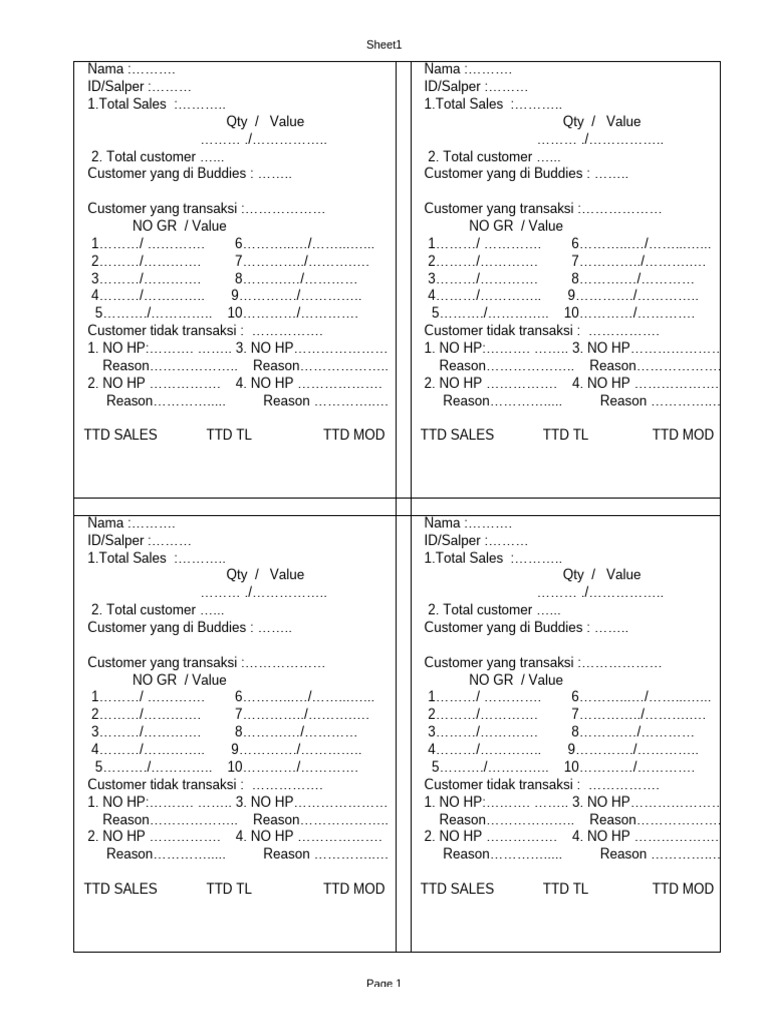 Salper Format 3 | PDF