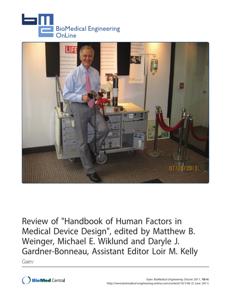 Handbook of Human Factors in Medical Device Design | PDF | Usability ...