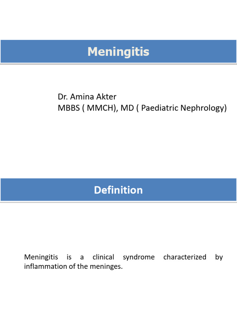 Meningitis Paediatric | PDF | Meningitis | Immunology