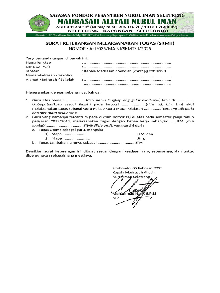 SKMT Contoh | PDF