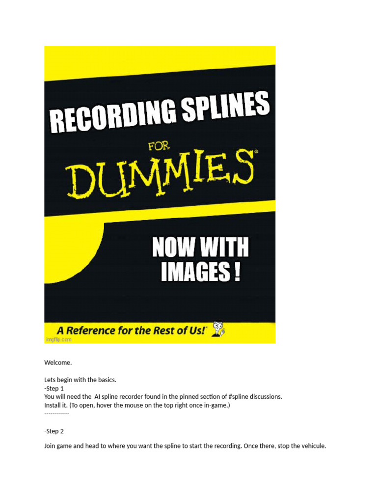 Recording Splines For Dummies | PDF