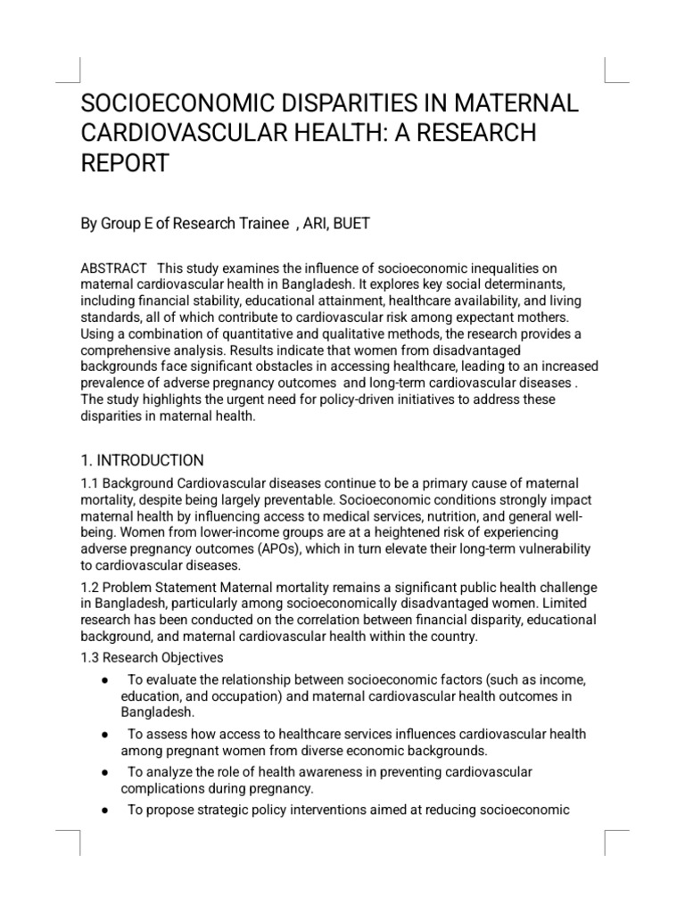 A RESEARCH REPORT by Group E of Research Trainee | PDF | Maternal Death ...